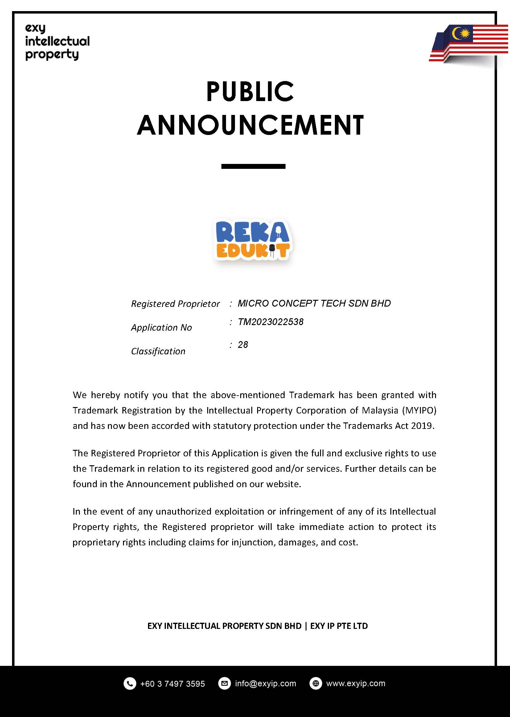 Successful Trademark Registration for Micro Concept - ExyIp
